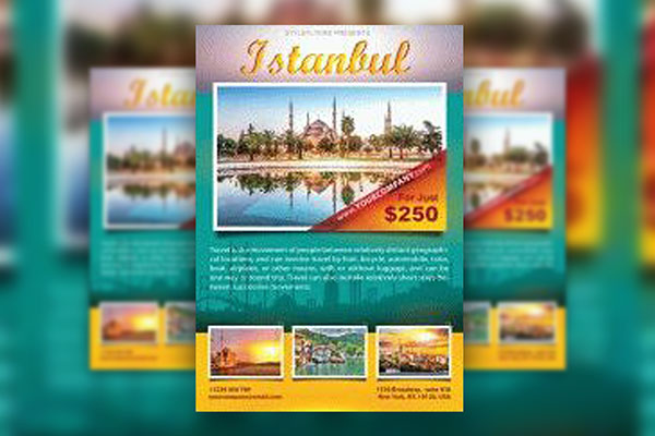 Infographic and Collage Istanbul Travel Flyer Template Free Download ...