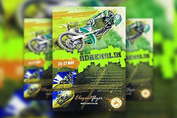 Modern Motorcycle Race Flyer Template and Facebook Cover Free Download ...