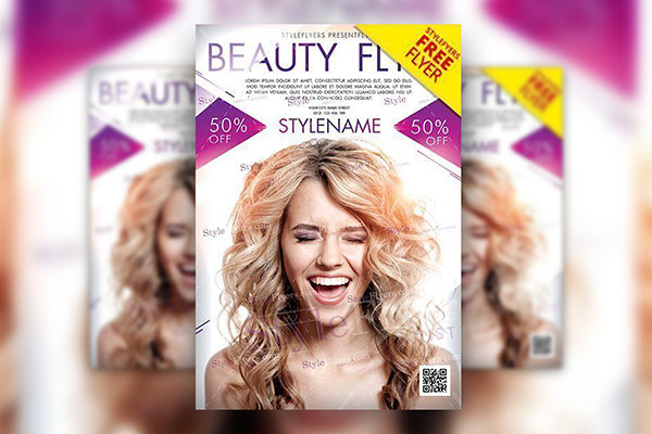 Simple Modern Beauty Salon Flyer Template Free Download | Resource Boy