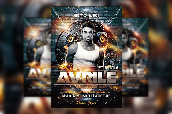 Sparkly Modern DJ Night Flyer Template Free Download | Resource Boy
