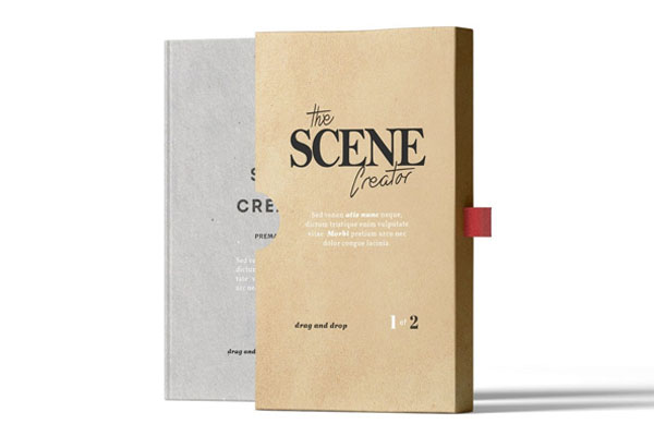 Mockup Featuring a Square Book Spread Open (FREE) - Resource Boy