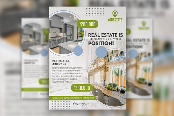 Clean Real Estate Flyer and Facebook Cover Templates Free Download ...