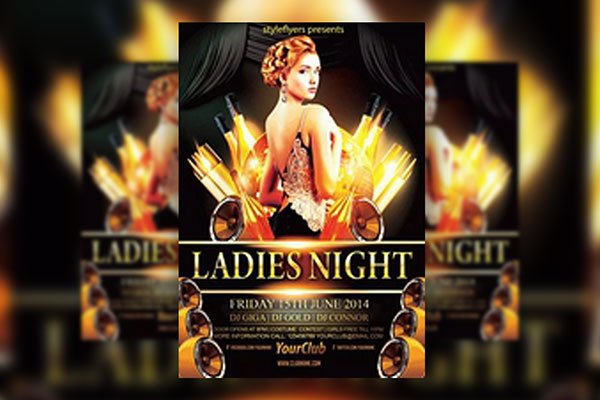 Classy and Luxury Ladies Night Party Flyer Template Free Download ...