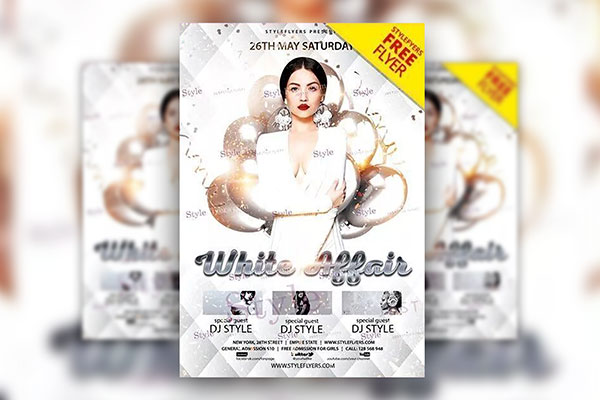 Elegant Balloons Nightclub Party Flyer Template Free Download ...