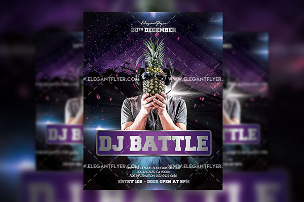 Urban, Modern DJ Music Event Flyer Template (FREE) - Resource Boy