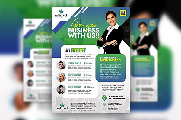 Infographic Business Conference Promotion Flyer Template Free Download ...
