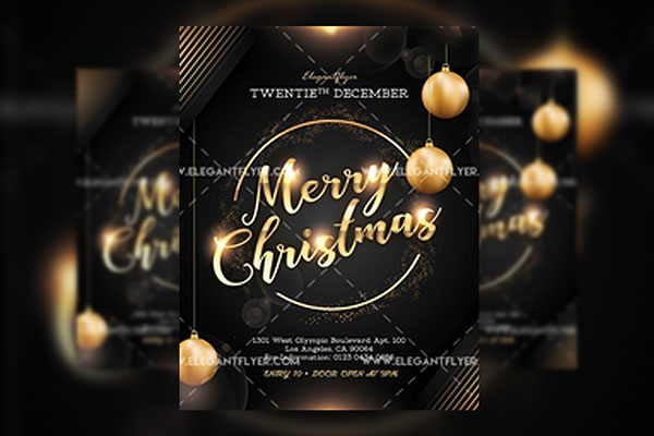 Christmas Club Party Event Flyer Template Free Download | Resource Boy
