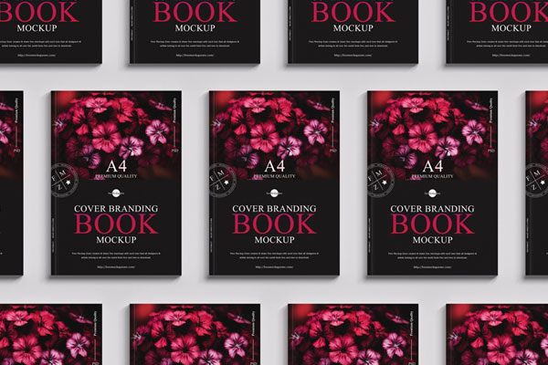 Mockup Featuring a Square Book Spread Open (FREE) - Resource Boy