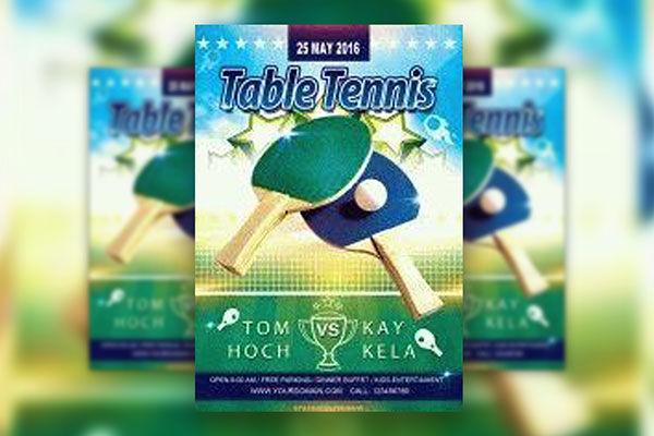 Modern Field Table Tennis Match Flyer Template Free Download | Resource Boy