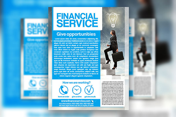 Modern Infographic Financial Service Flyer Template and Facebook Cover ...