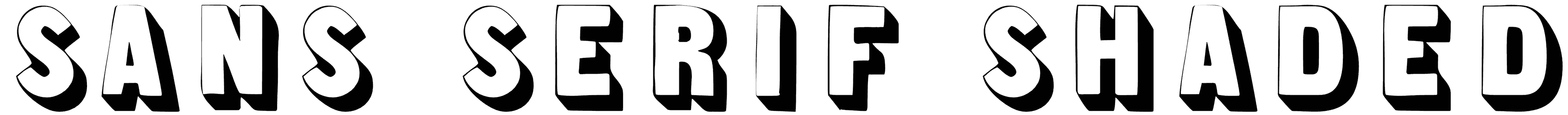 Sans Serif Shaded Font Free Download | Resource Boy