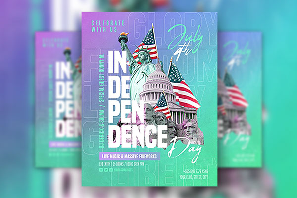 Classic Creative Independence Day Flyer Template Free Download ...