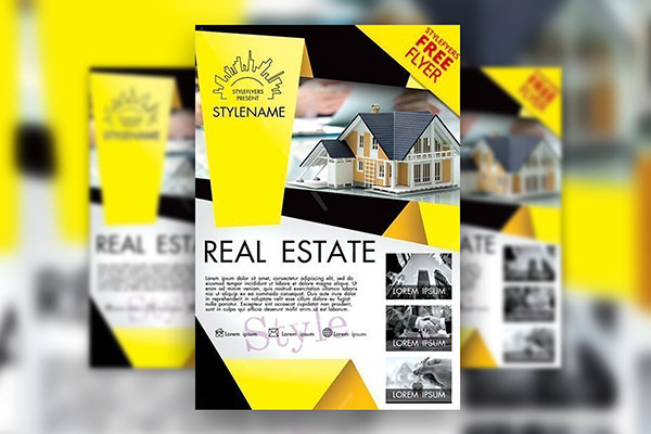 Collage Classic Real Estate Flyer Template Free Download | Resource Boy