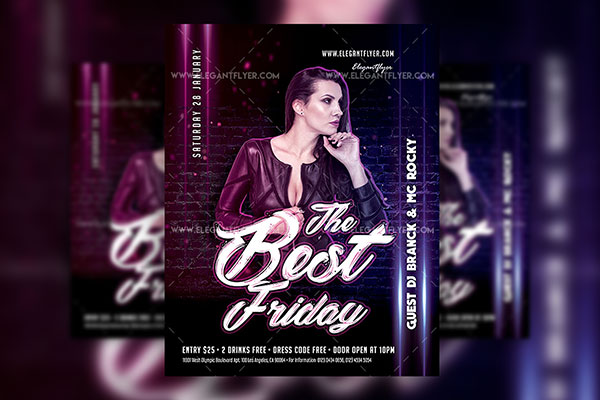 Neon Retro Party Flyer / Instagram Post Template Free Download ...