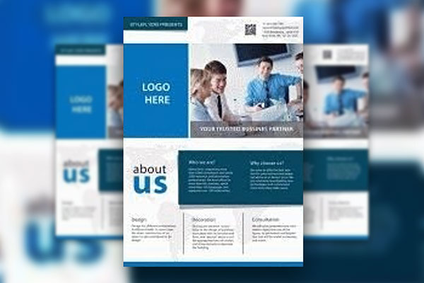 Modern Grid Corporate A4 Business Flyer Template Free Download ...
