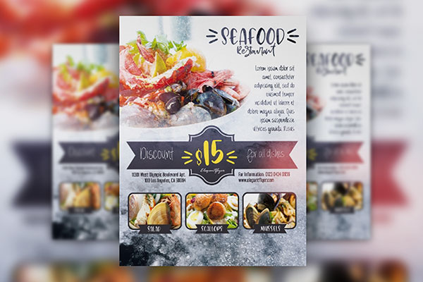Modern Restaurant Grid Flyer Template (FREE) - Resource Boy