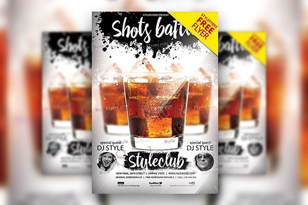 Splash Club Party Flyer Template Free Download | Resource Boy