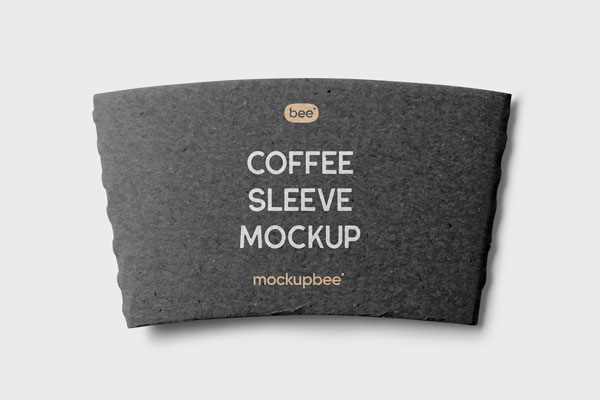 Top View of an Open Coffee Sleeve Mockup Free Download | Resource Boy