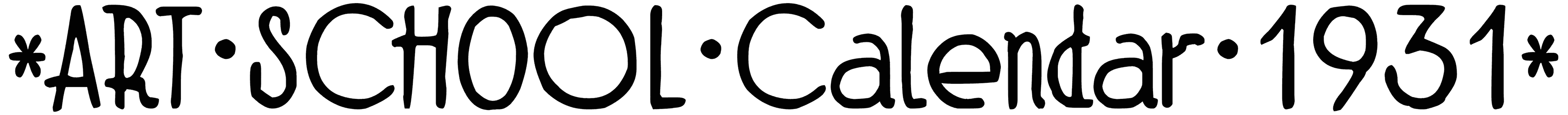 zai Art School Calendar 1931 Font Free Download | Resource Boy