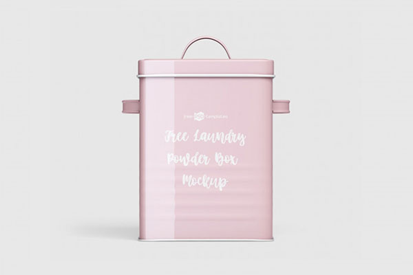 Front and Perspective View of 3 Laundry Powder Box Mockups Free ...