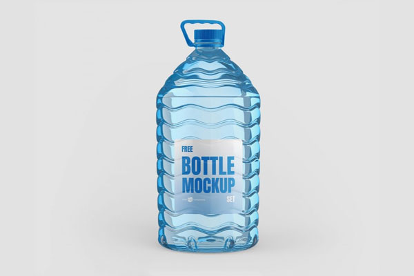 Front View of 3 Big Plastic Bottle Mockups Free Download | Resource Boy