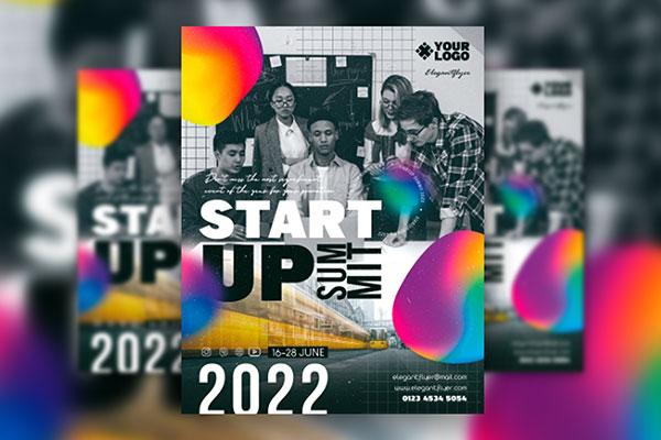 Modern Creative Startup Summit Flyer Template Free Download | Resource Boy