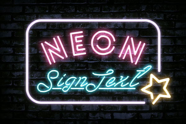 Neon Sign Text Effect Free Download | Resource Boy