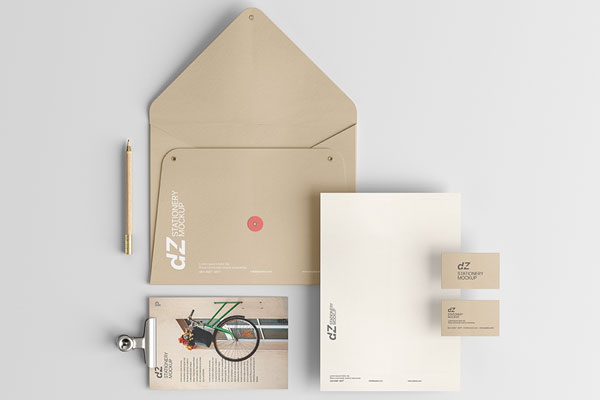 Top View of a Minimal Six Items Stationery Mockup Free Download ...