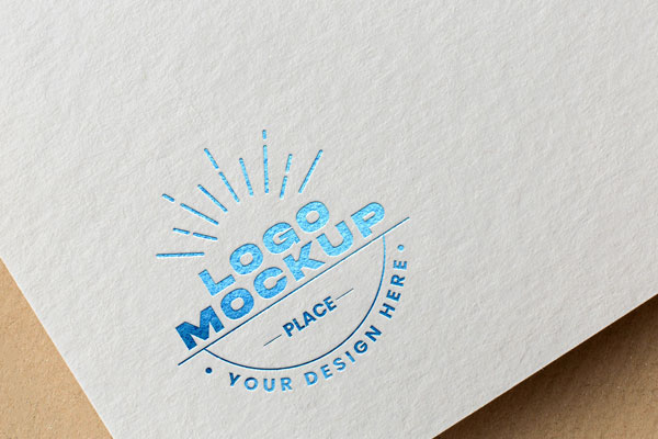 Top View of Paper Logo Mockup Free Download | Resource Boy