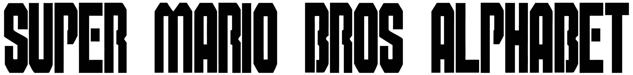 Super Mario Bros Alphabet Font Free Download | Resource Boy