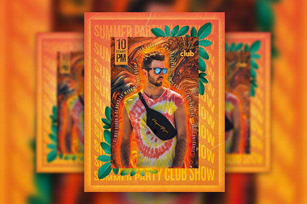 Hot Frame Leafy Photo DJ Night Party Flyer Template Free Download ...