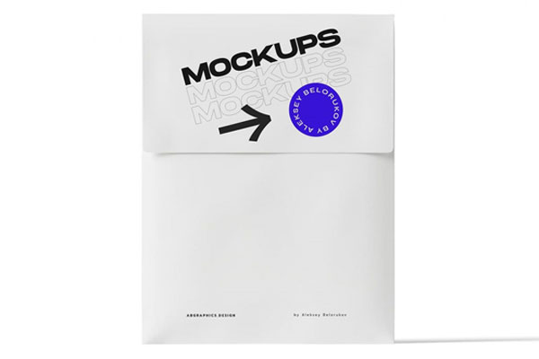 Top View of a Classic Rectangular Envelope Mockup (FREE) - Resource Boy