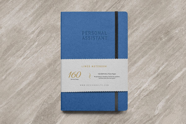 Top View of a Personal Paper Notebook Mockup Free Download | Resource Boy