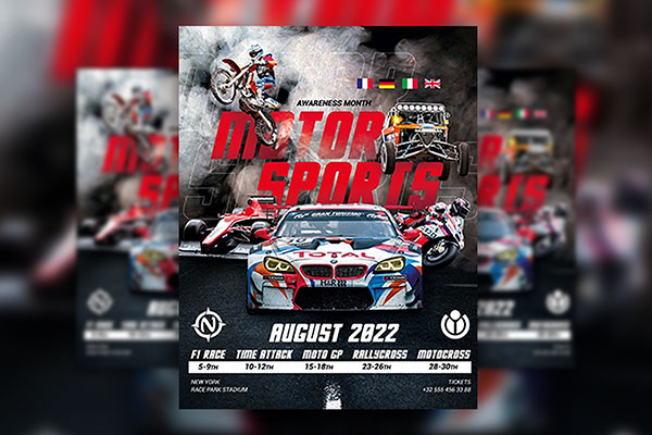 Bold Motorsports Flyer Template Free Download | Resource Boy