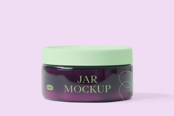 Front View of a Plastic Jar Mockup Free Download | Resource Boy