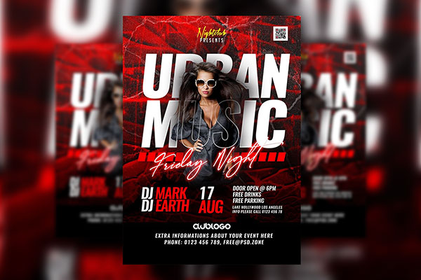 Grunge Night Party Flyer Template Free Download | Resource Boy