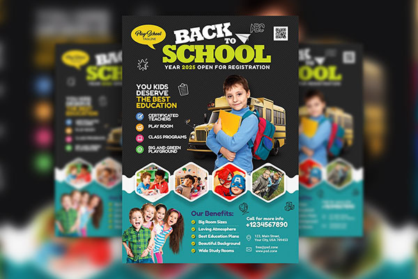Free School Flyer Poster PSD Templates 2023 