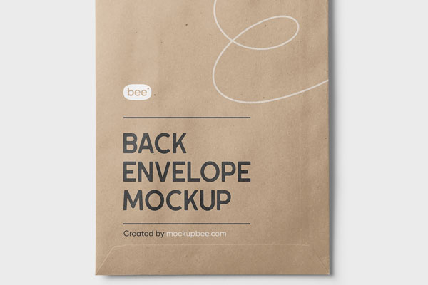 Front View of Back Envelope Mockup Free Download | Resource Boy