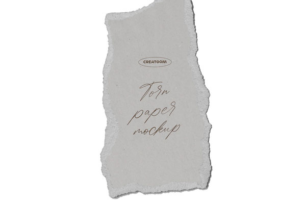 Front View of a Torn Paper Mockup Free Download | Resource Boy