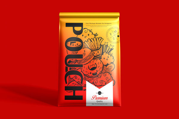 Front View of Stand Up Pouch Mockup Free Download | Resource Boy