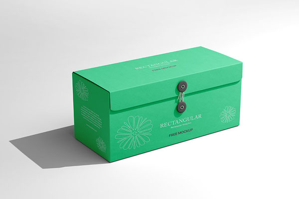 Perspective Sight of Rectangular String Box Mockup Free Download | Resource Boy