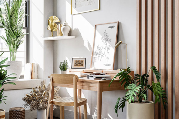 Perspective View of Three Poster Frame Mockups in Light Room Free ...