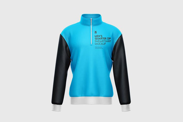 3 Mockups of Men’s Quarter Zip Sweatshirt Free Download | Resource Boy