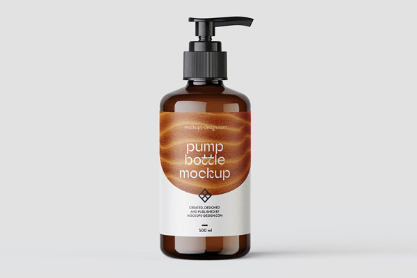 4 Shots of Cosmetic Bottle Mockups with Pump Closure Free Download ...