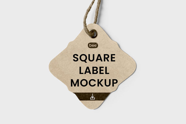 Square Label Mockup in Front Sight Free Download | Resource Boy