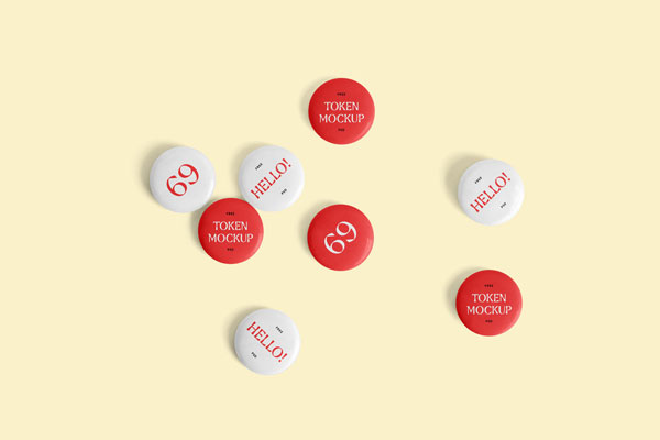 Circle and Rectangle Badge Mockup Free Download | Resource Boy