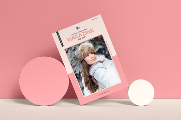 Floating Modern Cover Branding Magazine Mockup Free Download | Resource Boy