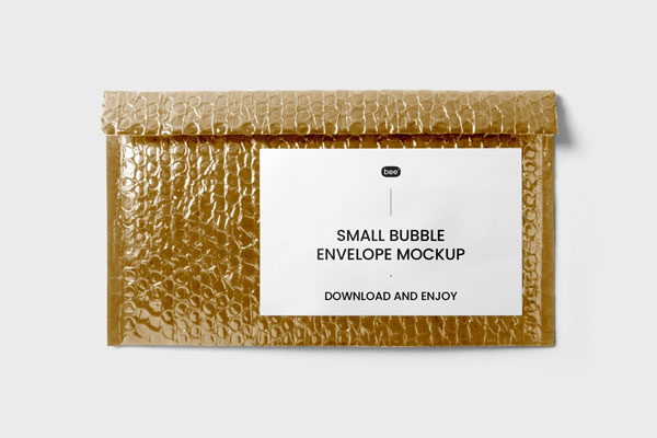 Front View of Classy Small Bubble Envelope Mockup Free Download ...
