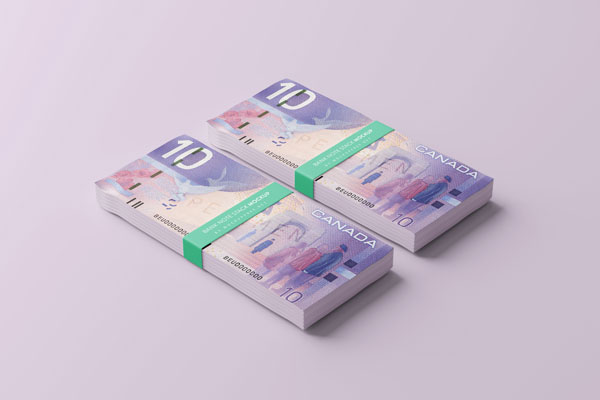 5 Shots of Bank Note Stack Mockup with a Paper Band Free Download ...