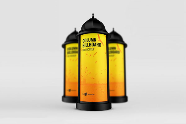 3 Column Billboard Mockups from Various Views Free Download | Resource Boy